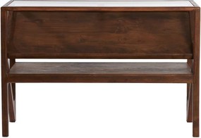 Konzolový stolek se skleněnou deskou v přírodní barvě 41x119 cm Yuki – Light &amp; Living