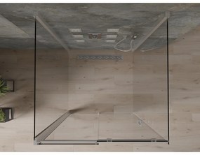 Mexen Omega třídílný sprchový kout, rozsouvací 100 x 100 cm, Průhledné, Chromovaná - 825-100-100-01-00-3S