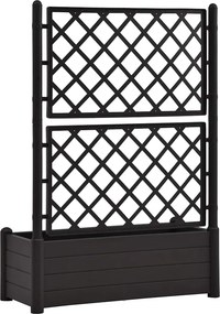 Zahradní truhlík s treláží 100 x 43 x 142 cm PP antracitový 313985