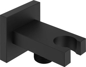Sapho - Nástěnné kolínko s držákem, matná černá AQ591B
