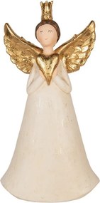 Dekorace figurka Anděl se srdíčkem a korunkou - 29*17*55 cm
