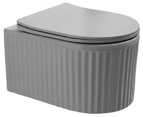 BPS-koupelny Závěsná WC mísa se SoftClose sedátkem HYD-7287, šedá mat