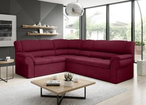 Rozkládací rohová sedačka ALEXIA DELUXE 270x220 levý roh červená