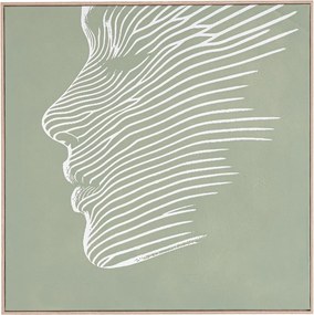 BIZZOTTO Zelený obraz v rámu 60 x 60 cm s profilem vpravo 0245288