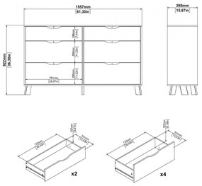Tvilum Komoda Iker 711 jackson hickory/bílá