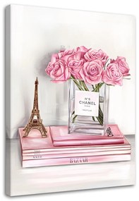 Gario Obraz na plátně Růže ve váze Chanel Rozměry: 40 x 60 cm