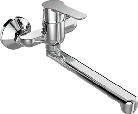 Mereo Mereo, Dřezová nástěnná baterie, Zuna, s ramínkem plochým rovným 210 mm, chrom, CB302AZ