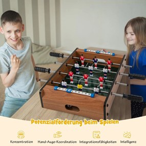 Costway Mini fotbalový stůl pro 2 hráče, prostorově úsporný stolní fotbal