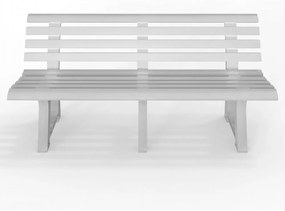Zahradní lavice MUSKA — plast, bílá, nosnost 240 kg