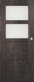 posuvné interiérové dveře do pouzdra PORTO model 3 Průchozí rozměr: 70 x 197 cm, Orientace dveří: Levé dveře, Dekor: Dub kartáčovaný