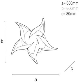 LED Stmívatelný přisazený lustr LED/100W/230V 3000-6500K + dálkové ovládání