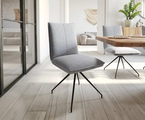 Jídelní židle Lelio-Flex křížová podnož zúžená černá strukturovaná