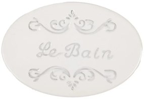 Keramická miska na mýdlo s reliéfem Le Bain – 13x9x3 cm 42x38x58