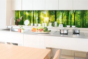 DIMEX | Fototapeta do kuchyně Svěží zelený les KI-350-189 | 350 x 60 cm | zelená