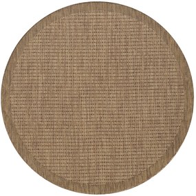 Ayyildiz, Kusový koberec Giza 1410 Brown kruh, 120x120 (průměr) kruh, hnědá, chodba / předsíň