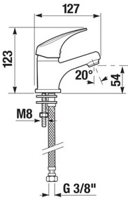 JIKA H3111N10041101 - Umyvadlová baterie TALAS 12,3 cm lesklý chrom