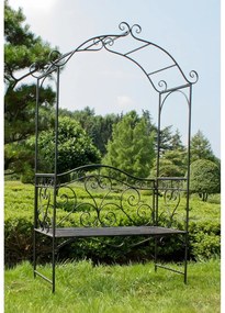 Černá kovová zahradní lavice Colima – Garden Pleasure
