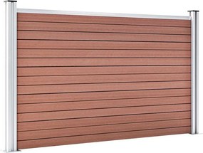 Zahradní plot WPC 353 x 106 cm hnědý 3053243