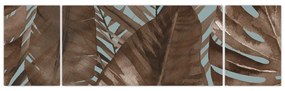 Obraz - Palmové listy, aquarel (170x50 cm)