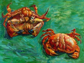 Obrazová reprodukce Two Crabs (Vintage Seaside) - Vincent van Gogh, (40 x 30 cm)