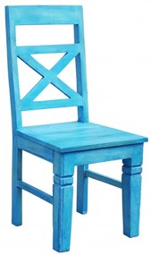 Modrá jídelní židle z masivu Blue