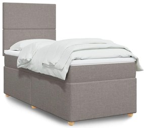 Box spring postel s matrací taupe 90x200 cm textil 3291160