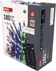 Vánoční osvětlení EMOS GoSmart (WiFi) D4ZR03 180LED řetěz 18m RGB 64 programů s časovačem