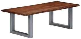 Konferenční stolek s živou hranou 115x60x40 cm akáciové dřevo - Default Title