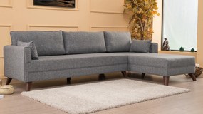 Hanah Home Designová pohovka BELLA šedá pravá 275 cm 825BLC1502