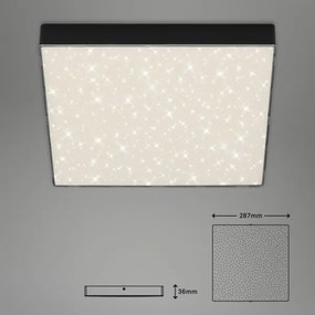 Briloner 7078-415 - LED Stropní svítidlo STAR SKY LED/21W/230V 28x28 cm černá