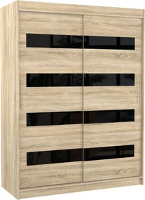 ADRK Furniture Skříň posuvná se zrcadlem MARTINEZ 150 ADRK-SW-MAR-S-BL-150