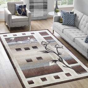 Kvalitní koberec do obývacího pokoje s motivem květin Šířka: 120 cm | Délka: 170 cm