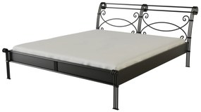 Nábytek ATIKA s.r.o. Kovová postel BELLA Povrchová úprava: stříbrná RAL 9006, Rozměr: 100 x 200 cm