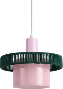 Tmavě zelené/růžové skleněné závěsné svítidlo ø 25 cm Firenze Long – Leitmotiv