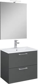 Koupelnová sestava s umyvadlem Ceramia Lea 61,5x55x41,7 cm antracit LEASET60A
