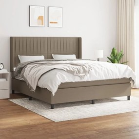 Box spring postel s matrací taupe 180x200 cm textil 3131613