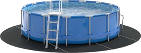 vidaXL Podložka pod bazén Černá Ø 500 cm Netkaná tkanina