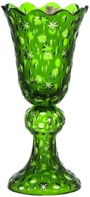 Váza Lyra, barva zelená, výška 355 mm