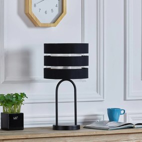 Lindby Tsomo stolní lampa látka Ø 26 cm