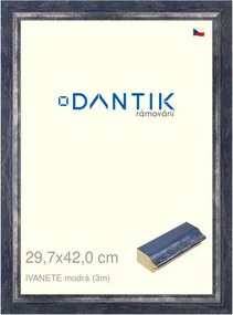 DANTIK rámeček 29,7x42 | IVANETE modrá (Plexi Čiré)