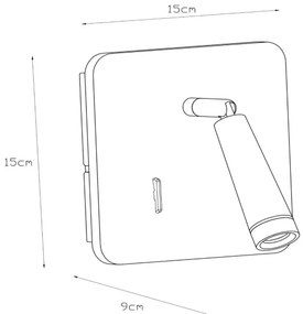 Lucide 77282/03/31 - LED Nástěnné bodové svítidlo OREGON LED/4W/230V USB bílá