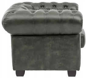 Křeslo z pravé kůže Chesterfield III