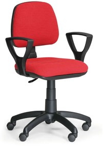 Pracovní židle Milano s područkami, červená
