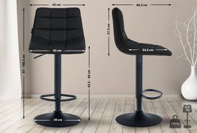 Barová židle Jerry umělá kůže černá konstrukce
