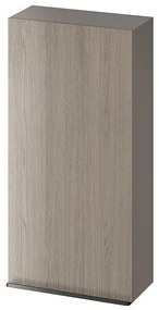 Cersanit Závěsná skříňka virgo 40 šedý dub s černými úchyty (S522-038)