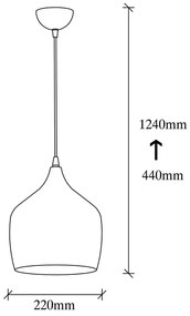 Závěsné svítidlo ve zlaté barvě s kovovým stínidlem ø 22 cm Dodo – Opviq lights