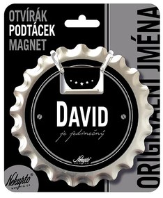 V.I.P. Otvírák na pivo, podtácek se jménem DAVID V.I.P.