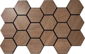 Akustický panel Hexagon SLAN-605 872x579x10mm ořech