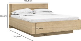 Manželská postel 160 s úložným prostorem [18] dub cremona Cross Line