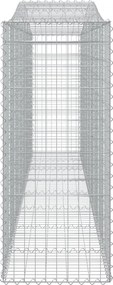 Klenuté gabionové koše 15ks 400x50x120/140cm pozinkované železo 3145978